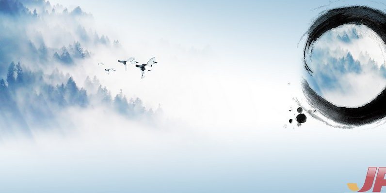 ภาพวาดวิวภูเขา ป่าไม้ เมฆหมอก ท้องฟ้า ภาพมงคล เสริมฮวงจุ้ย